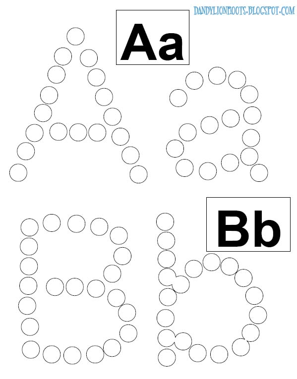 Dandylion Roots: Car Travel - Part One; Alphabet and Number Dots
