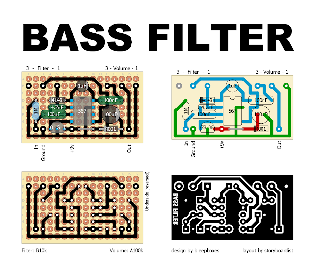 Perf and PCB Effects Layouts: Bass Filter Pedal