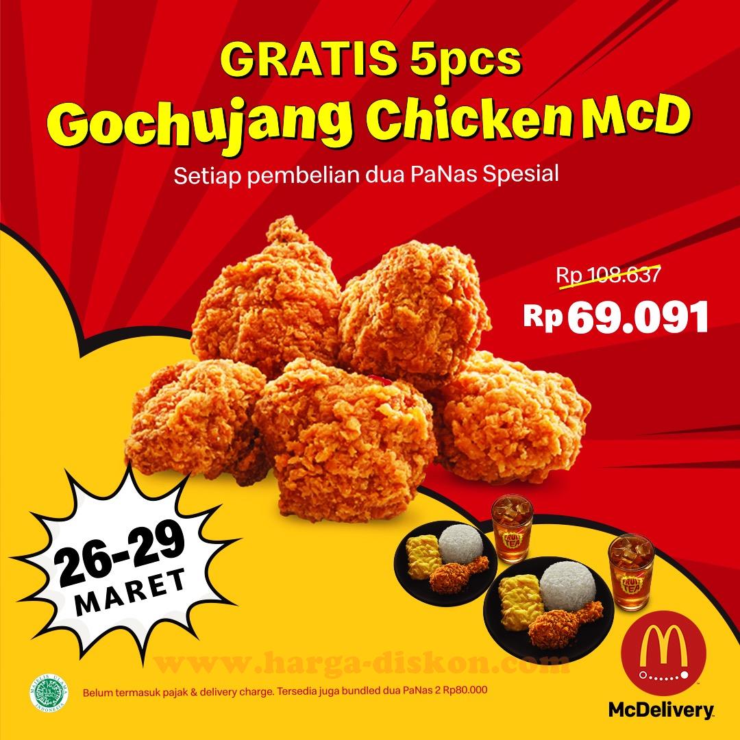 Promo McDonalds Delivery Terbaru Gratis 5pcs Gochujang Chicken McD