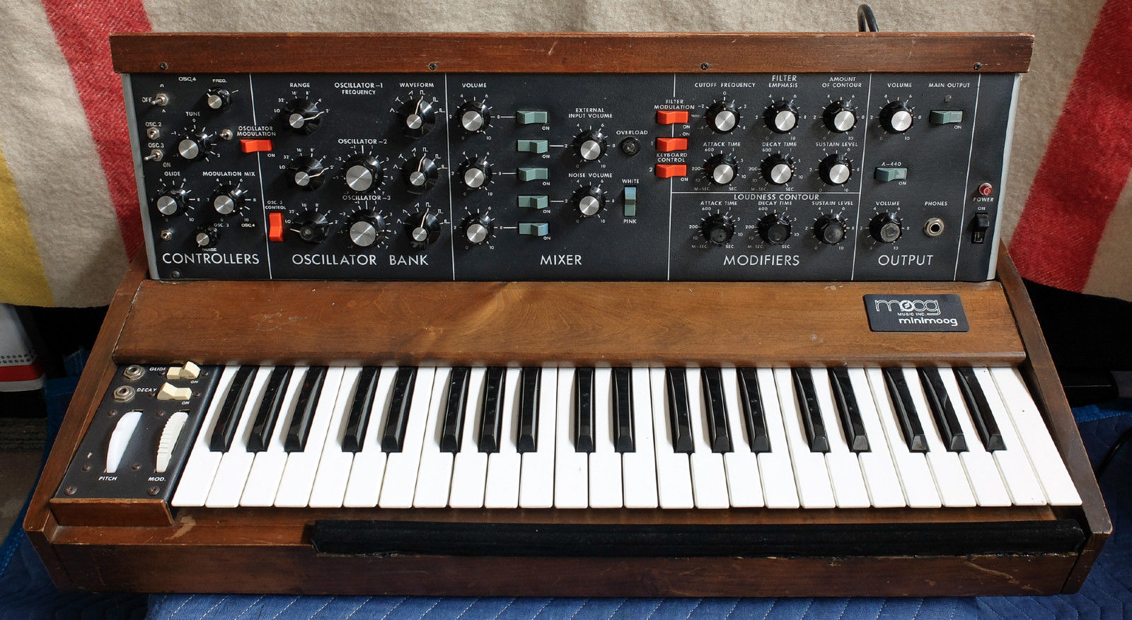 MATRIXSYNTH: Modified Moog Minimoog Model D Synthesizer + Flight Case