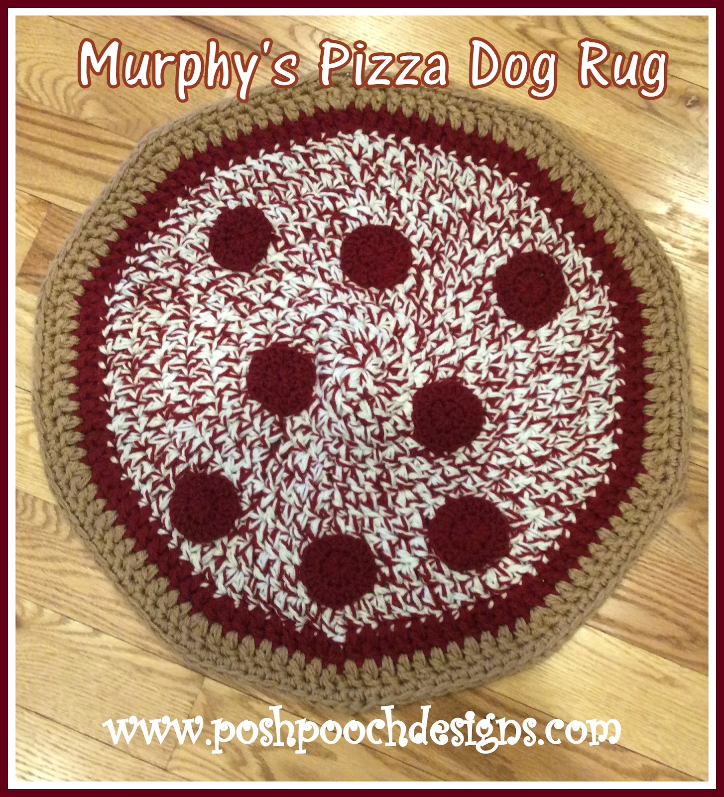 Posh Pooch Designs : Murphy's Pizza Dog Rug Crochet Pattern | Posh ...