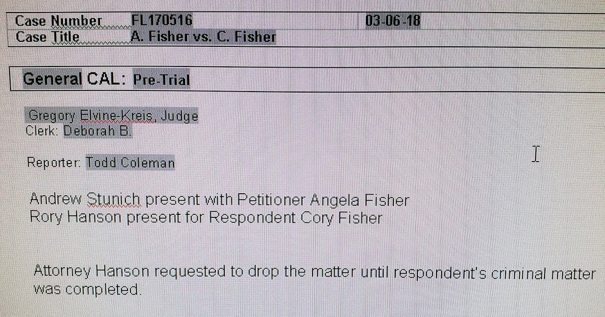 John Chiv: The defense for Cory Fisher conveniently left out family law ...