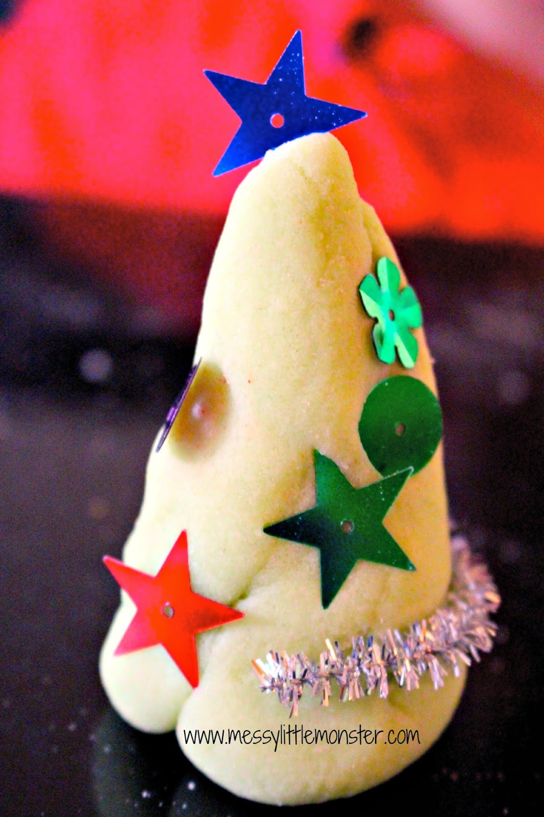 Playdough Christmas Tree - Messy Little Monster