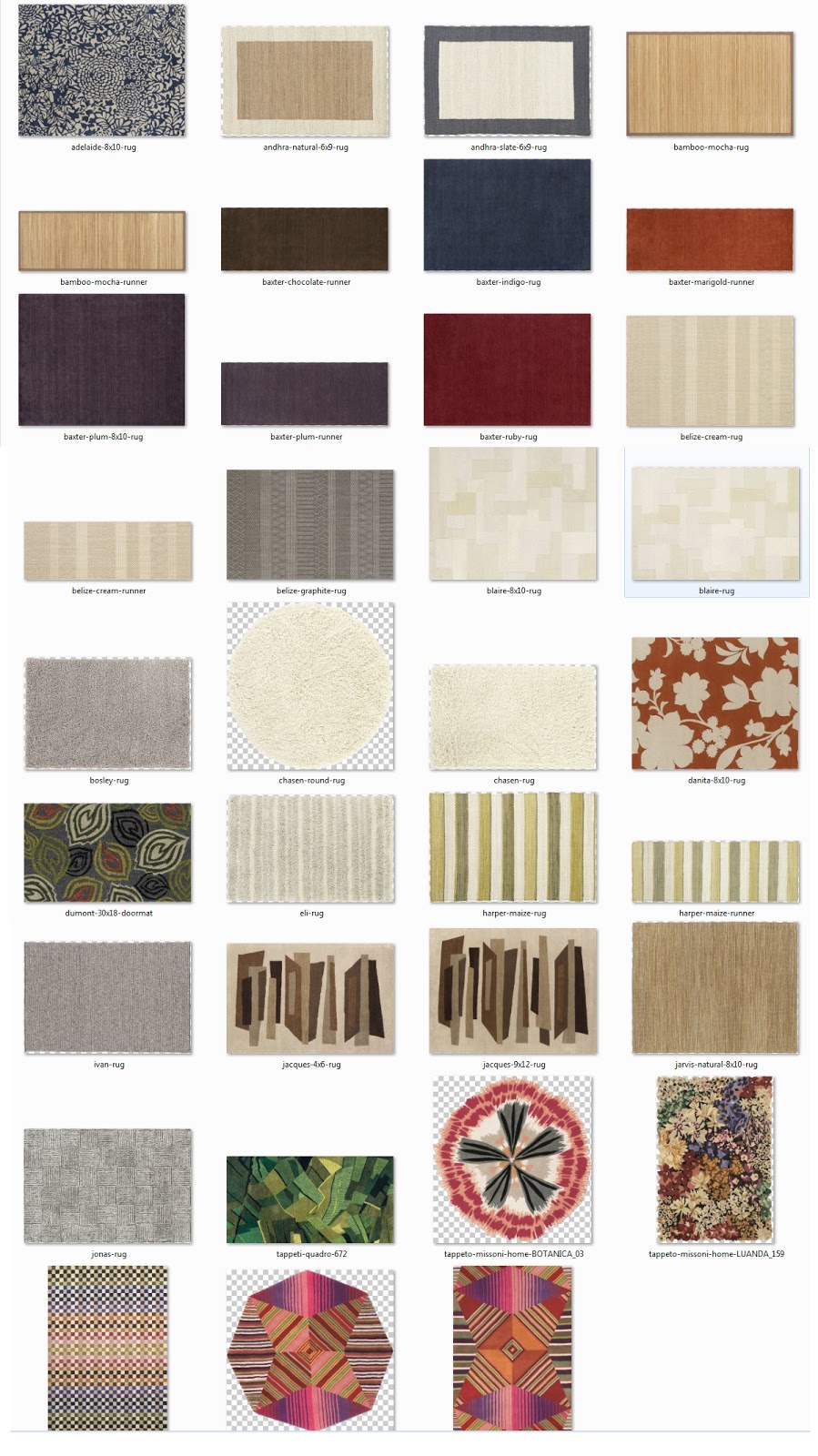 SKETCHUP TEXTURE: CARPETS PNG COLLECTION