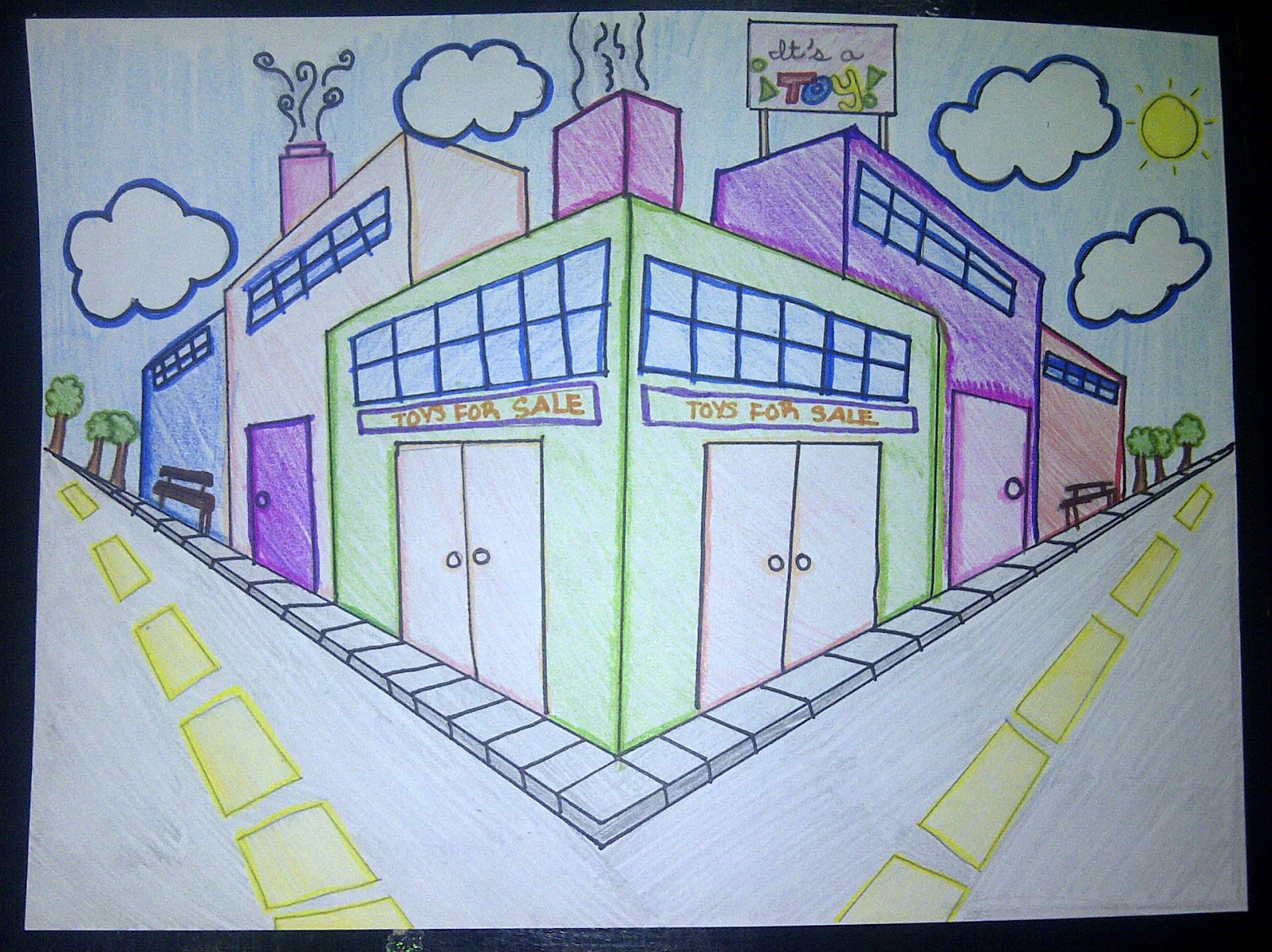Ms. Maryann's Art Class: Two Point Perspective: 5th and 6th