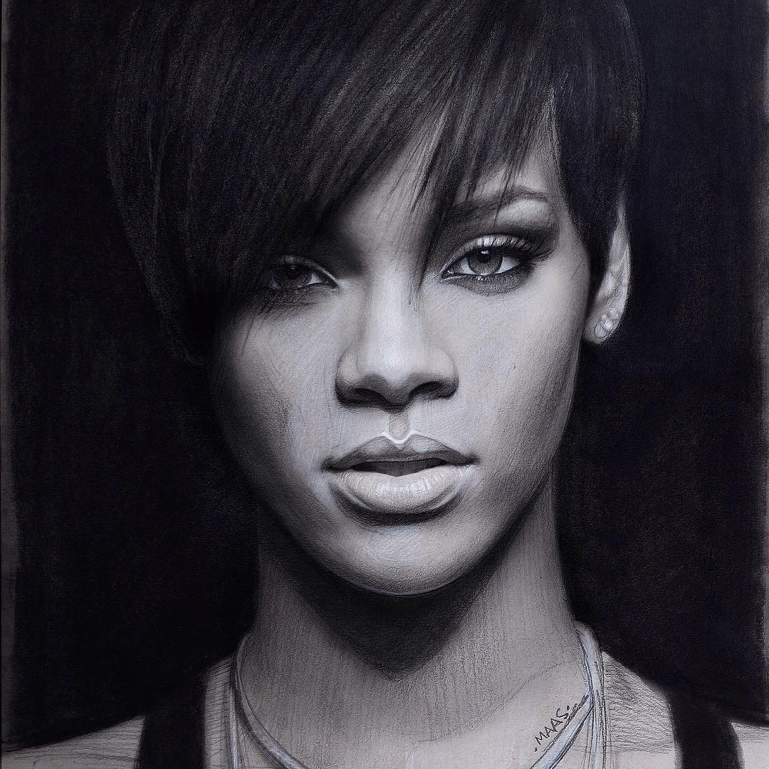 Charcoal Celebrity Portraits
