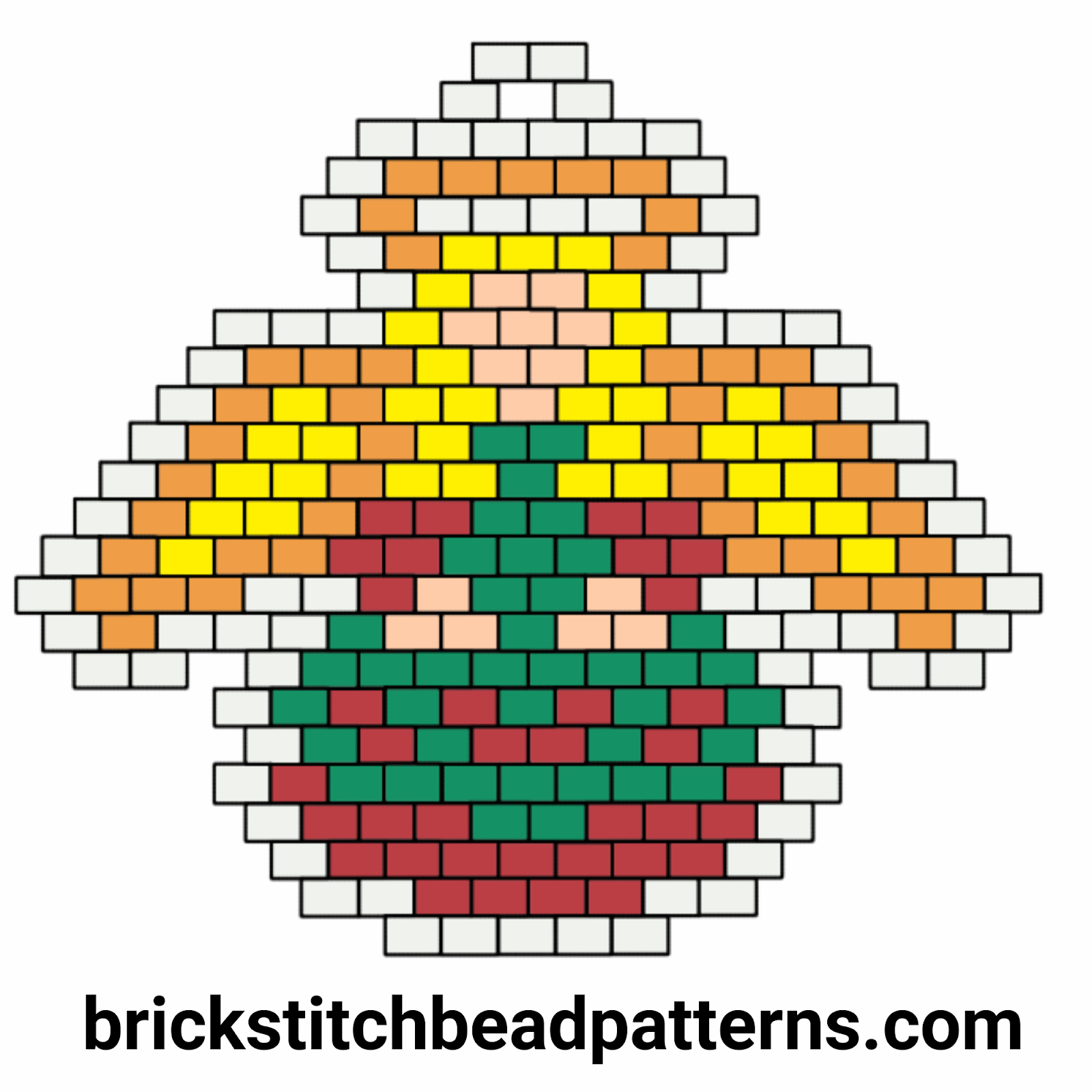 Brick Stitch Bead Patterns Journal: Little Angel Free Christmas Brick ...