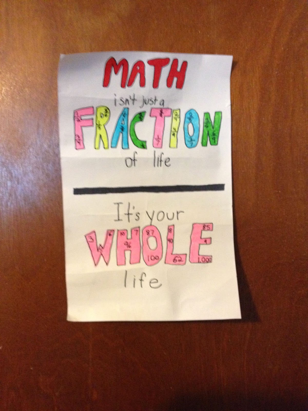 Manic Missy: Emily's "Math Poster" project.