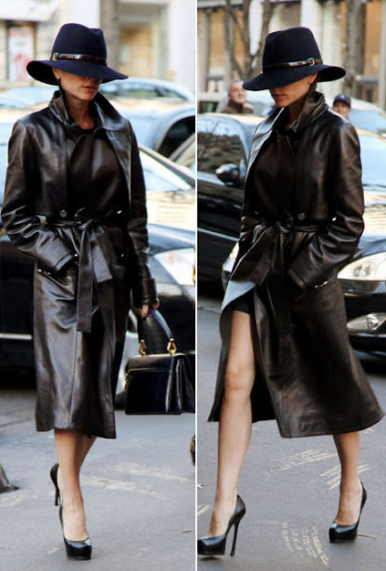 Leather Coat Daydreams: Victoria Beckham 2009 Leather trench detective