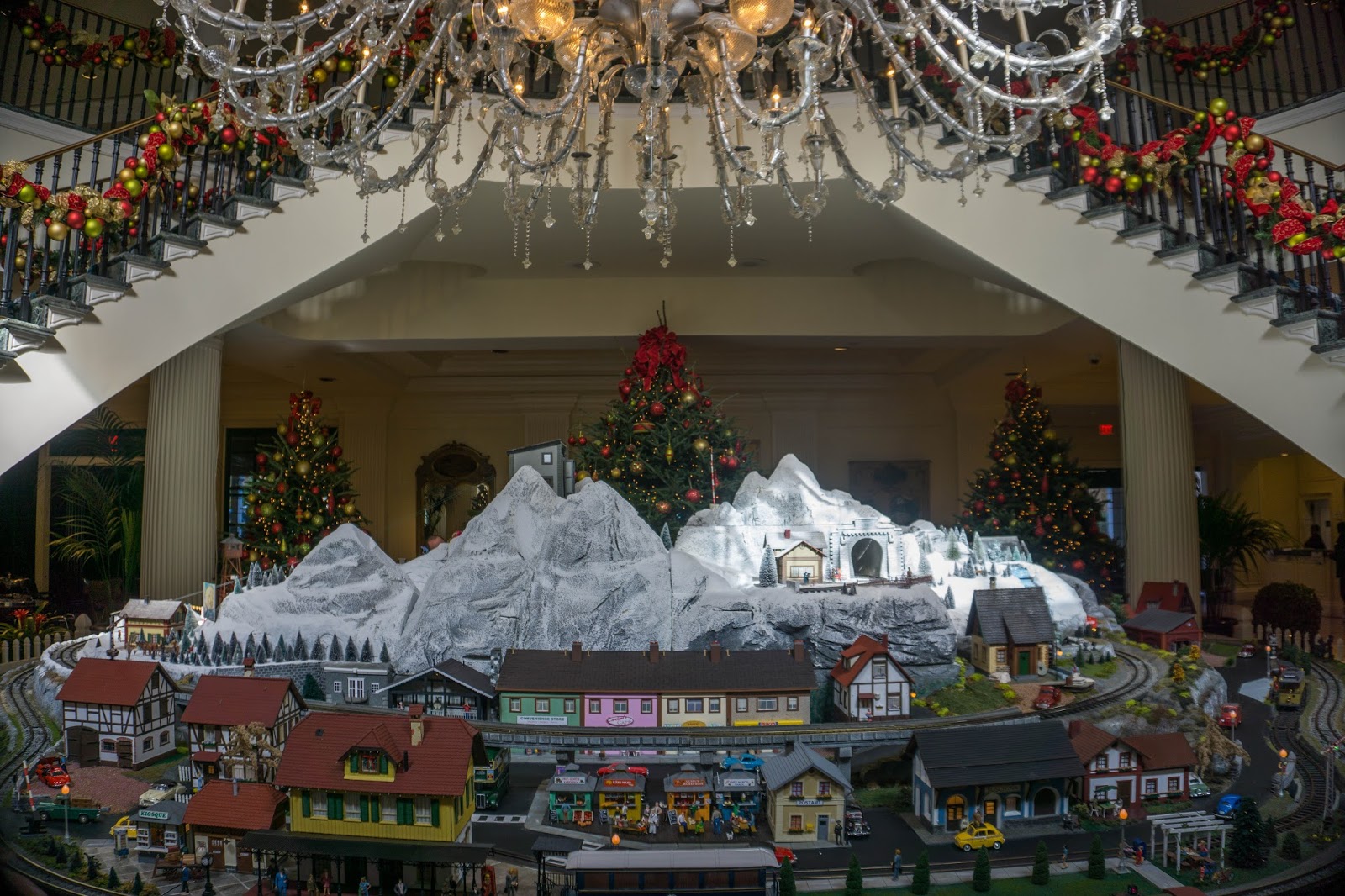 Charleston Daily Photo: Model train display at Charleston Place Hotel