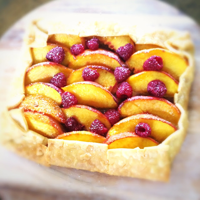 Free-Form Peach & Raspberry Tart (Adapted From Donna Hay)