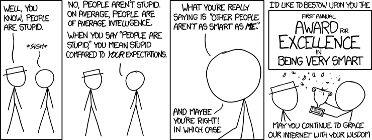 XKCD Isn't Funny: XKCD Is Stupid - #1386 - PEOPLE ARE STUPID
