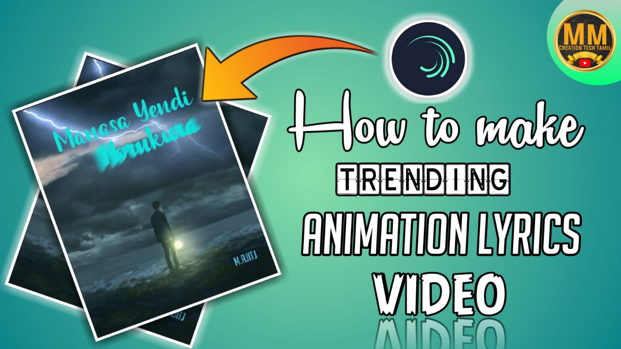 trending lyrics animation in alight motion by mm - EDITING TAMIZHAN