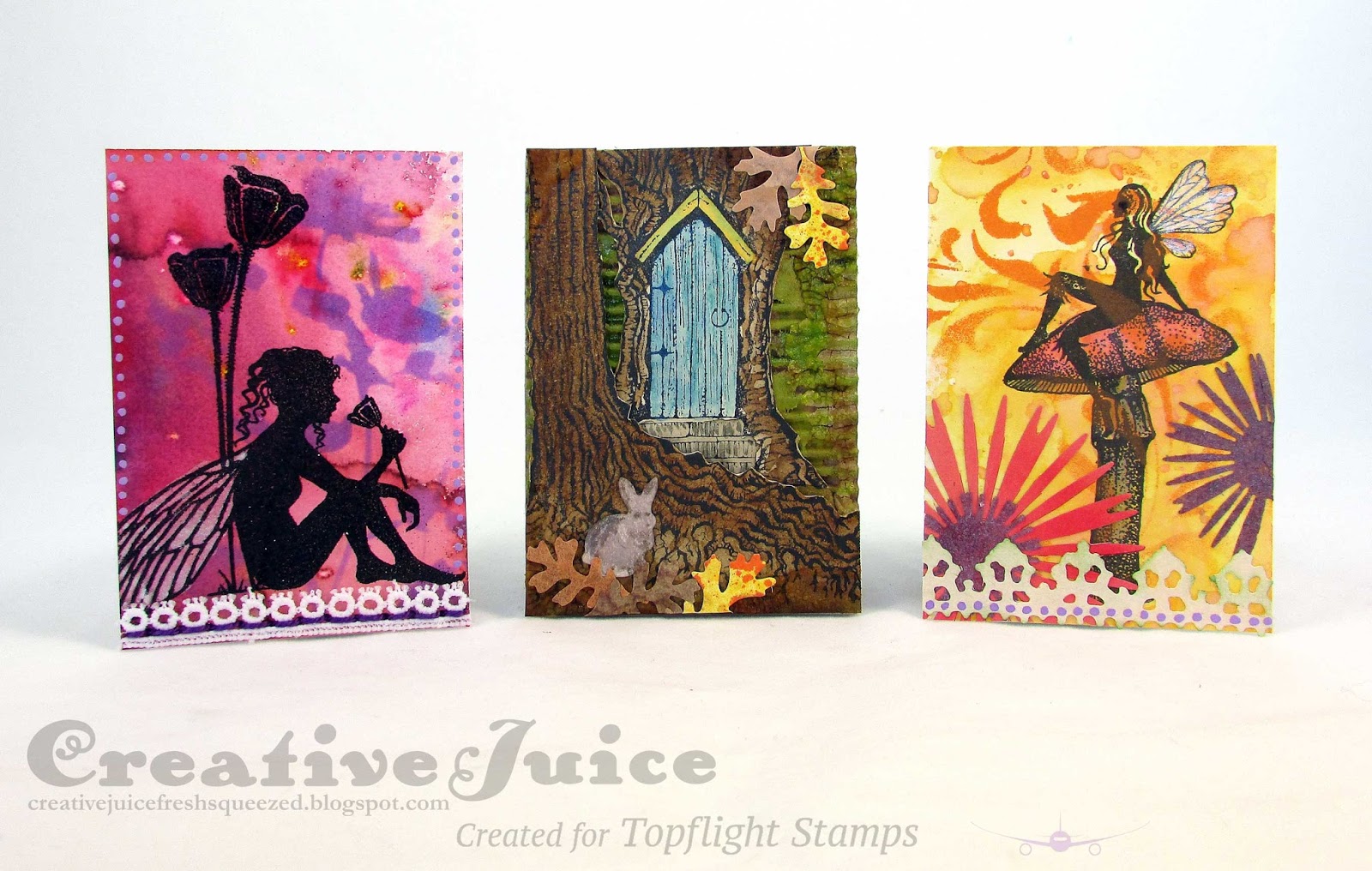 Creative Juice: Fairy ATC Trio for Topflight Stamps