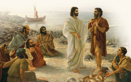 Jesus And Peter Feed My Sheep