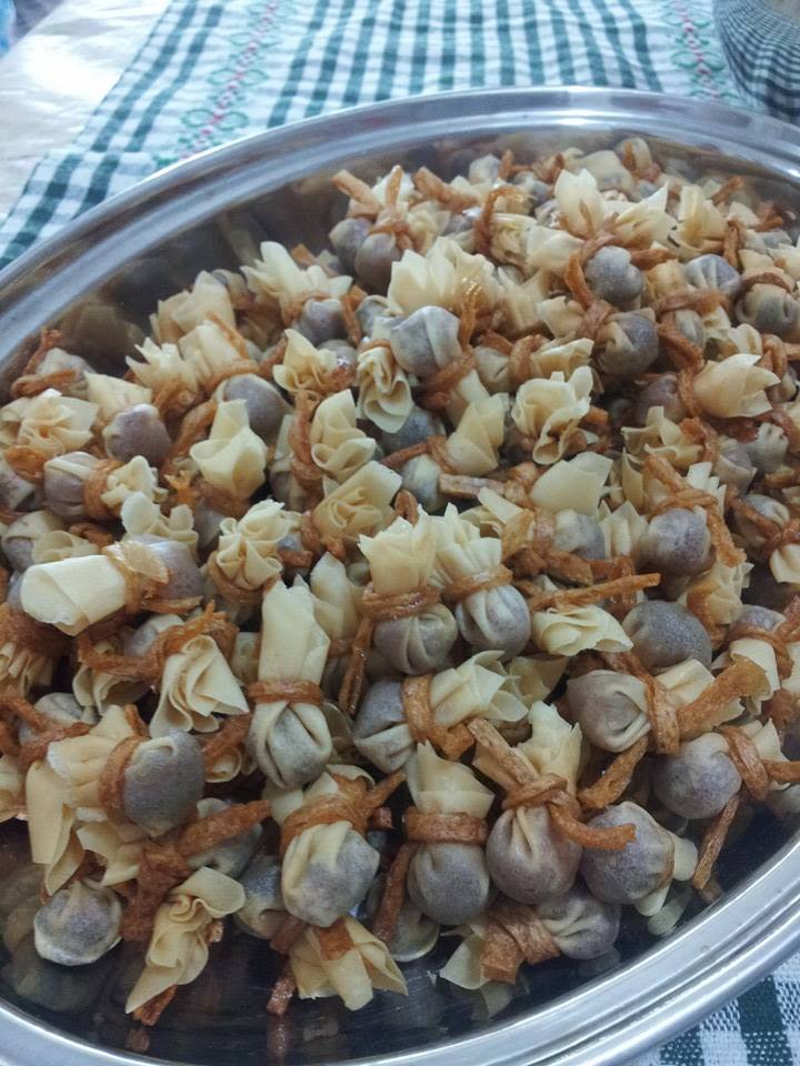 Chicken floss money bag by Joyce Loke