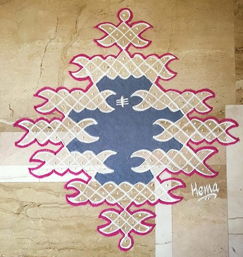 CHODAVARAMNET: SIMPLE DOTTED SNAKES RANGOLI ART