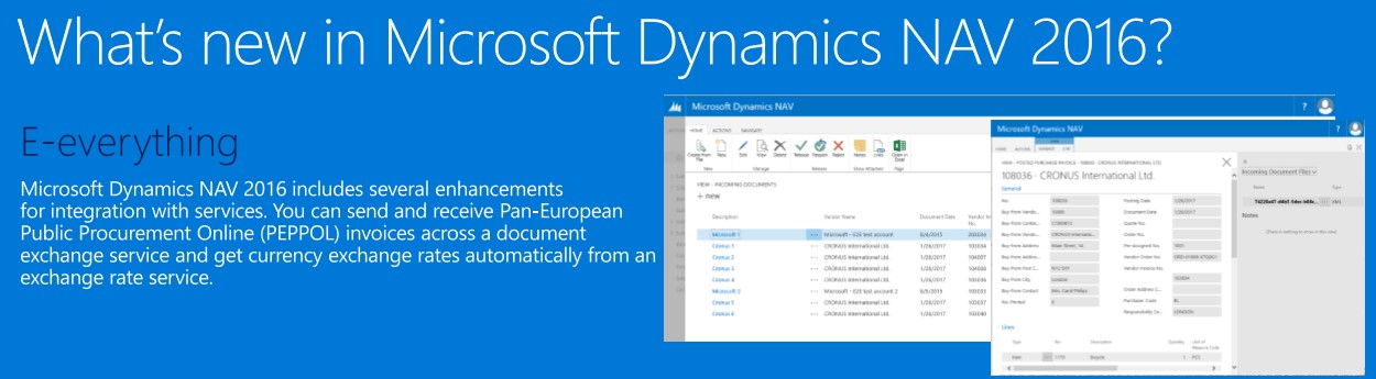 Microsoft Dynamics NAV 2016 - E Everything
