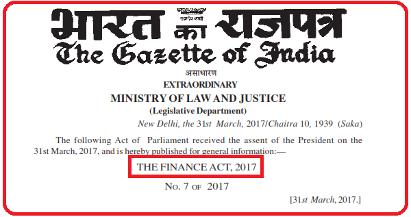 FINANCE BILL 2017 ASSENTED BY PRESIDENT ITS NOW FINANCE ACT 2017 ...