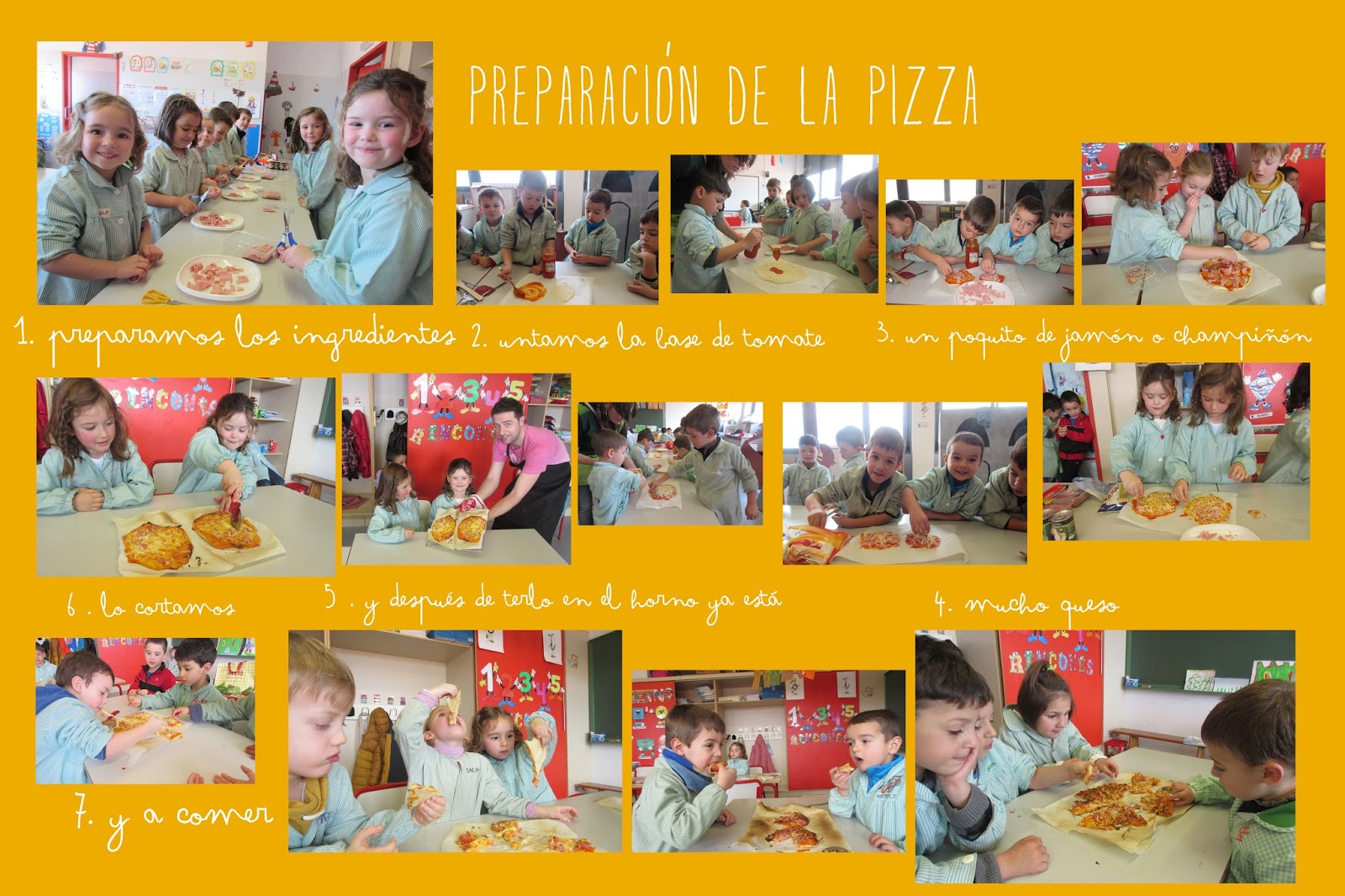 MIS 14 ENANITOS DE INFANTIL: UMMMMMM QUE RICA LA PIZZA