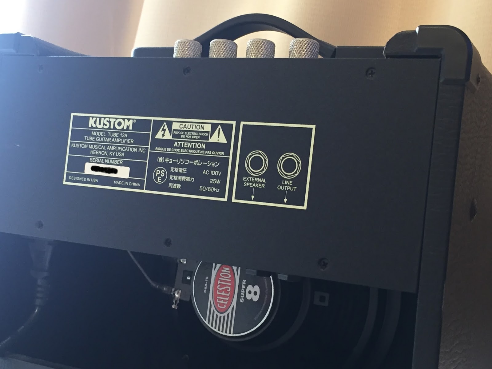 半農半漁半IT（デジタル道楽改メ）: 真空管アンプKustom Tube 12Aをゲット