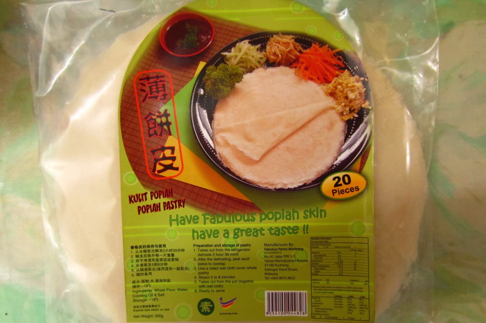 leehwa writes: Delicious Popiah (fresh vegetables spring rolls)