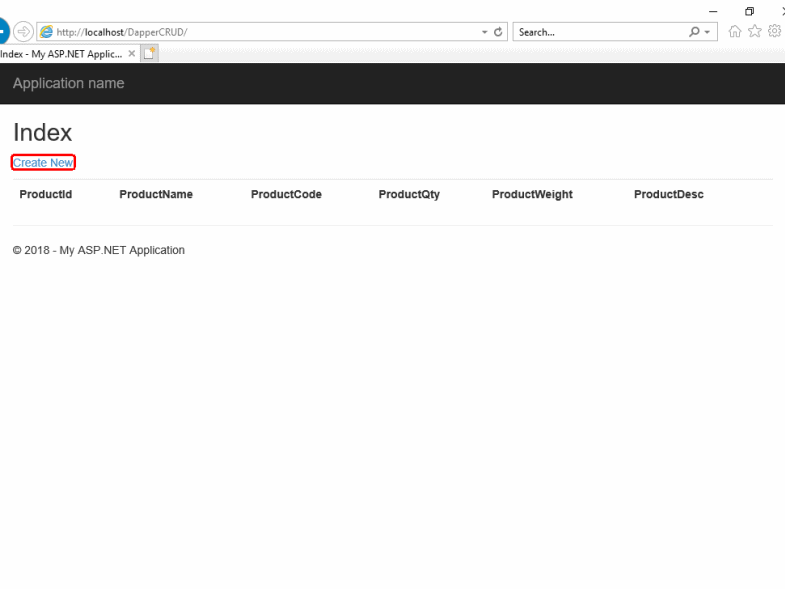 Dot Net Example Crud Operations In Aspnet Mvc 5 Using Dapper Orm