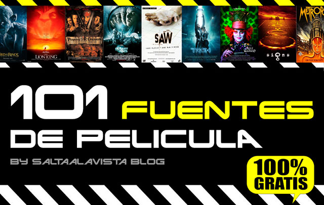 Pack 101 Fuentes de Película | Saltaalavista Blog