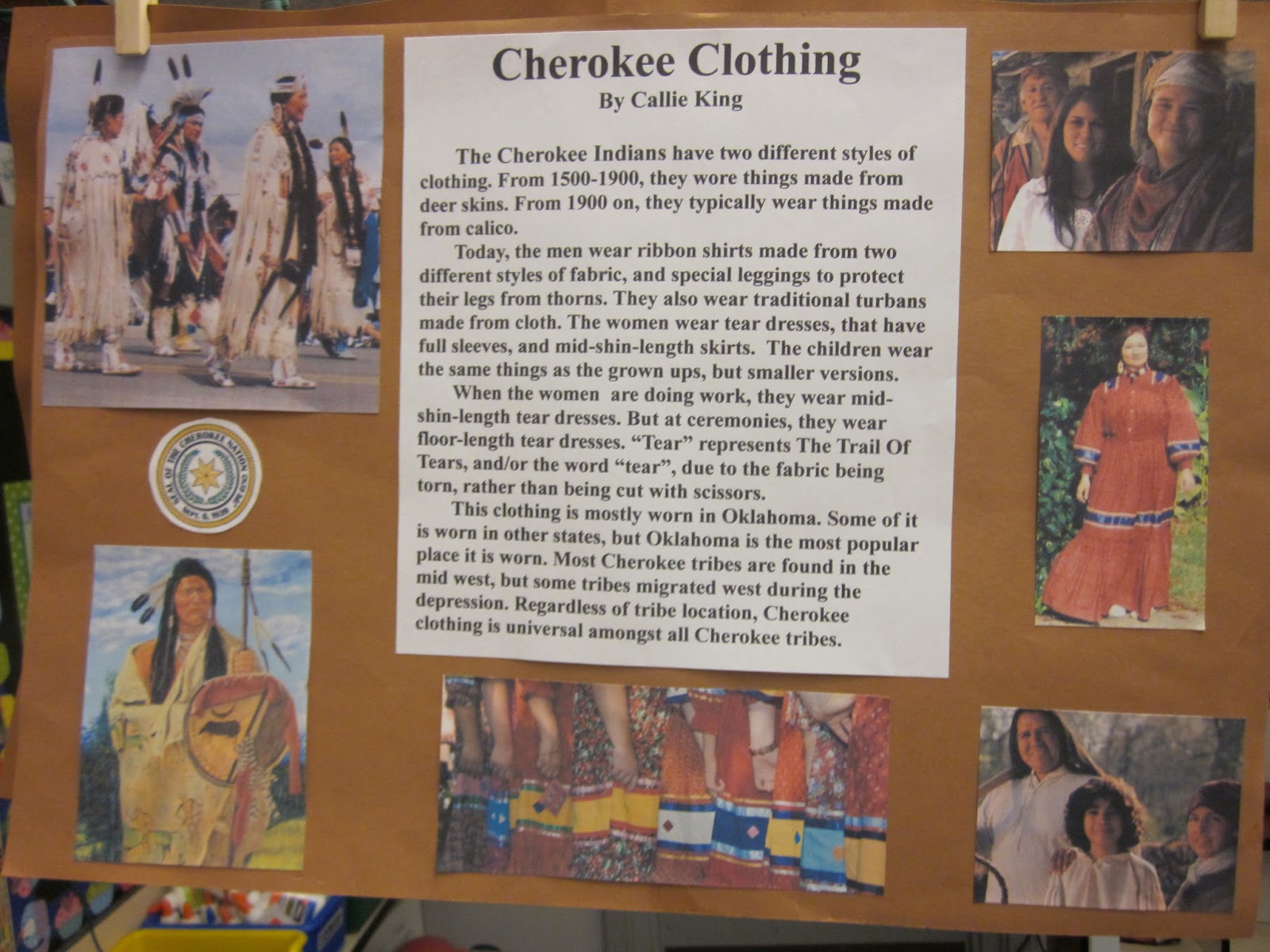 Mrs. Dufort's 3rd Grade Class: Native American Report Examples
