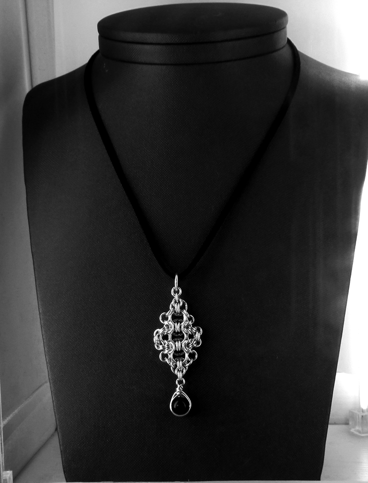 Marika's handcrafted jewellery: Gothic Silver Chain Maille Pendant ...