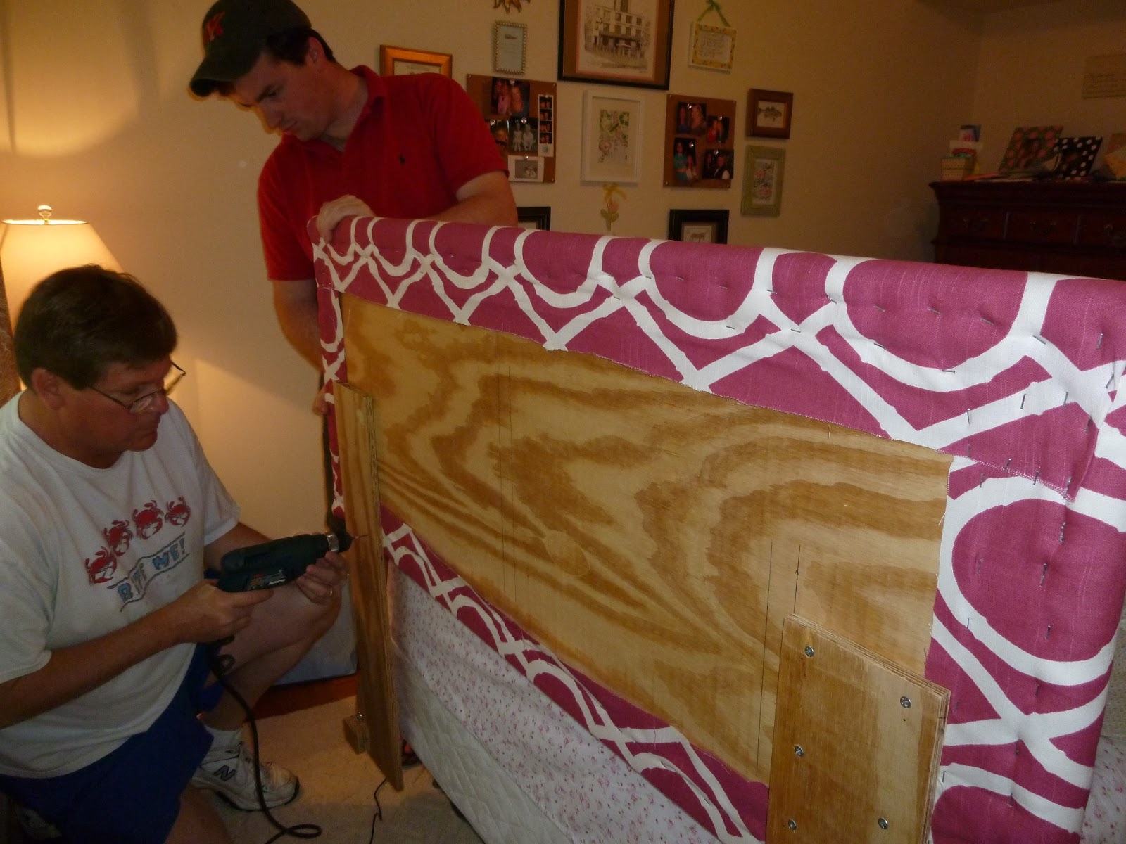 Alexandra Bee Blog: Upholstered Headboard DIY