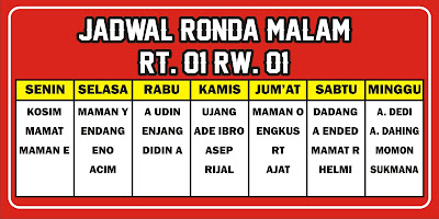 Download Contoh Jadwal Ronda.cdr - KARYAKU