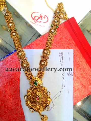 46 Grams Antique Gold Set - Jewellery Designs