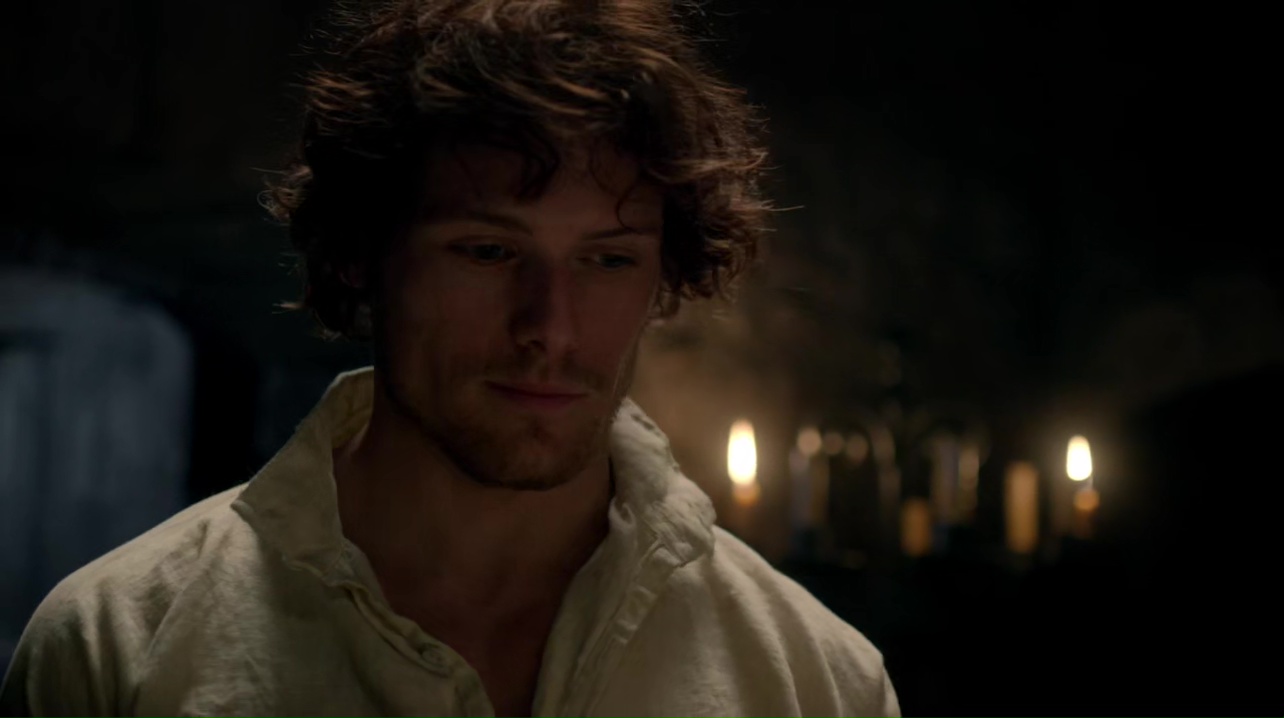 ausCAPS: Sam Heughan shirtless in Outlander 1-04 "The Gathering"