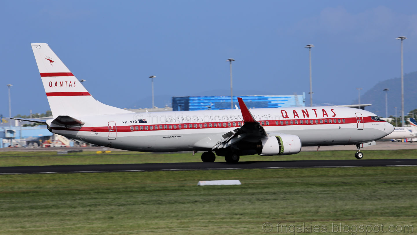 Far North Queensland Skies: Qantas Retro Roo II Boeing 737-800 VH-VXQ
