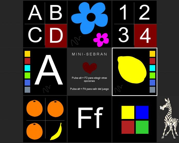 RECURSOS PARA EDUCACIÓN INFANTIL: JUEGO SEBRAN Y MINISEBRAN