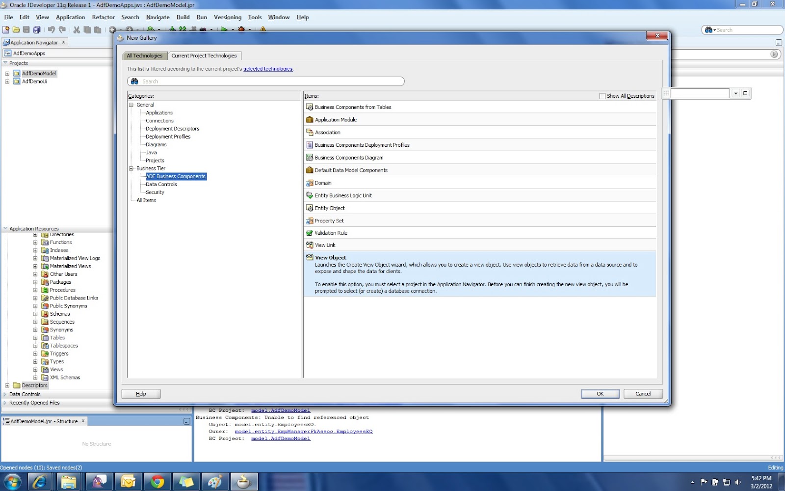Oracle Adf Step By Step Guide Oracle Adf Tutorial How To Create Adf View Objects