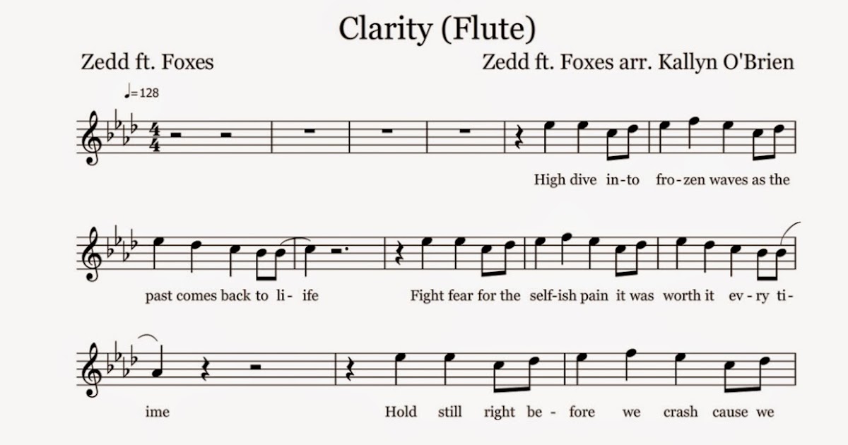 Flute Sheet Music: Clarity - Sheet Music