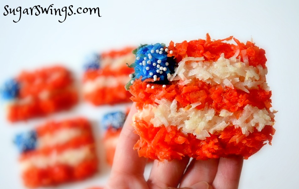 Sugar Swings! Serve Some: Flag Shaped Coconut Macaroons