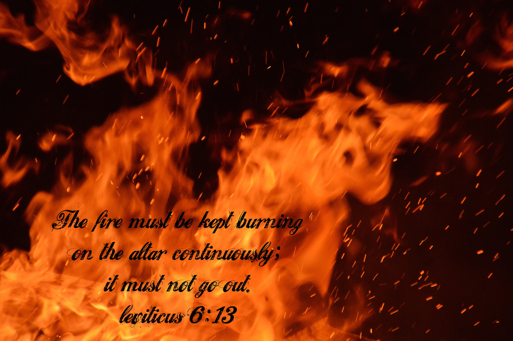 WHY WAS THE FIRE IN THE ALTAR TO BURN CONTINUOUSLY?