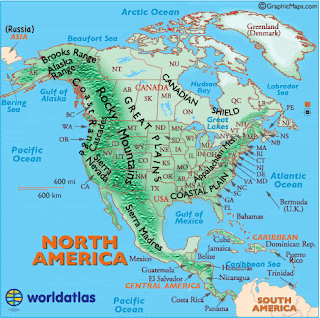 Generalities of the Americas Blog: Major Landforms of North America
