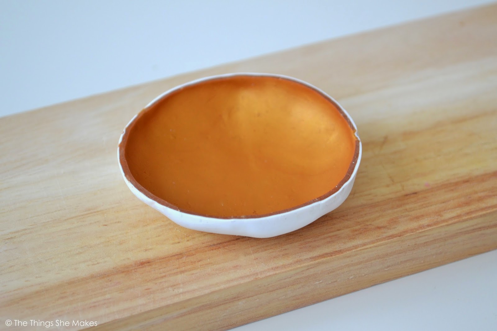 Experiments with Fimo: White and Gold Bowl | The Things She Makes