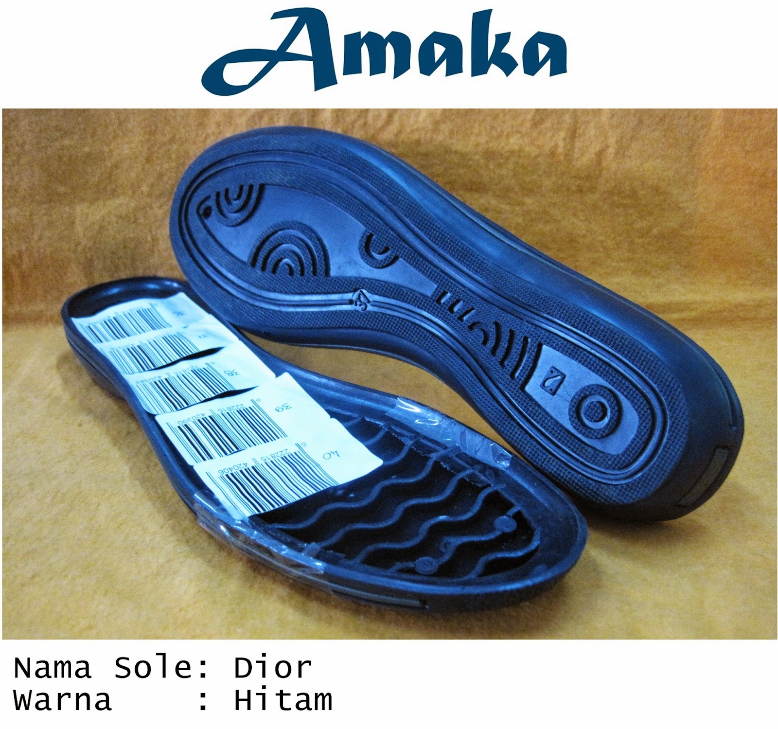 Sole - Dior (Hitam) - Amaka