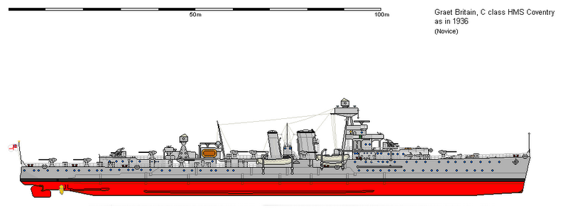 WARSHIPSRESEARCH: British light cruiser HMS Coventry as 1936 and 1940 ...