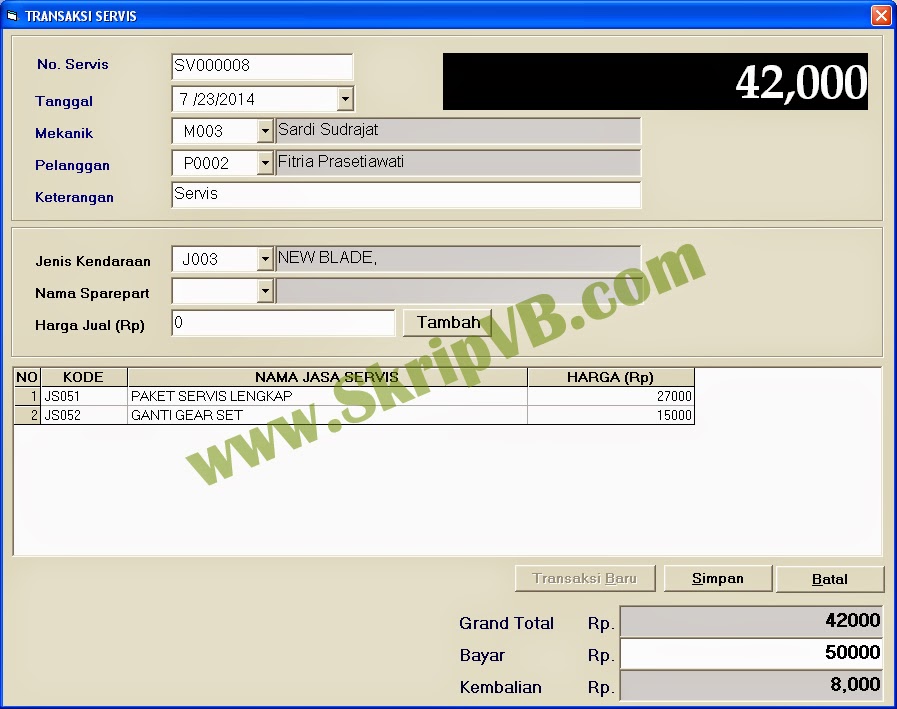 Program Bengkel dan Penjualan Sparepart : Sistem Informasi Bengkel Motor dan Penjualan Sparepart ...