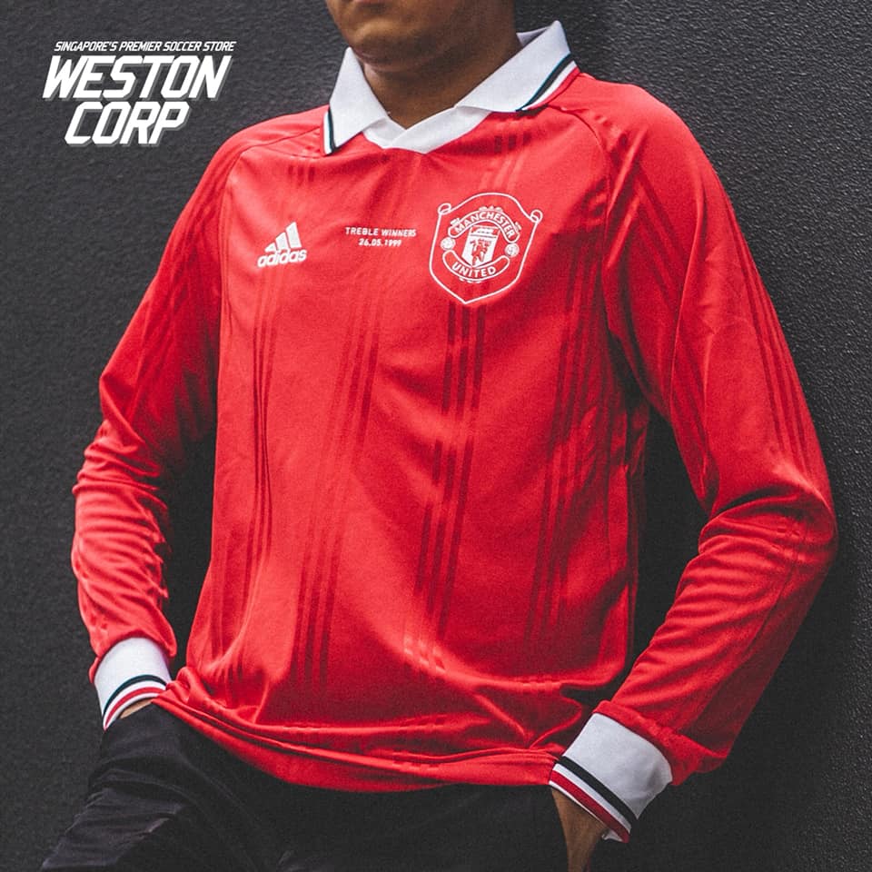 1999 Treble-Inspired Adidas Manchester United 19-20 Icon Retro Jersey ...