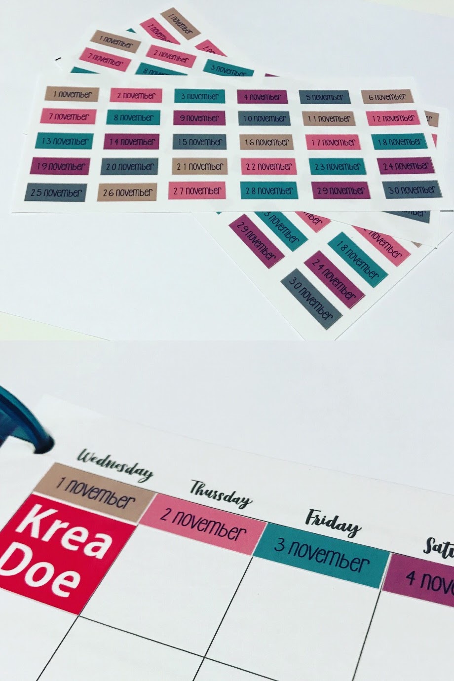 Creaelise: NR 123 Datum stickers Mini HP