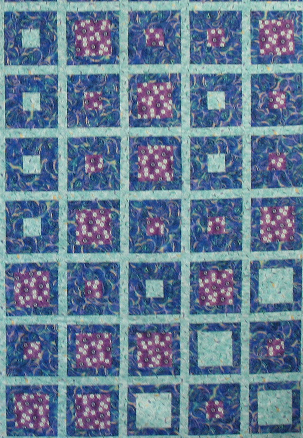 Mad About Quilts: Wonderful home for Blue Lagoon Quilt