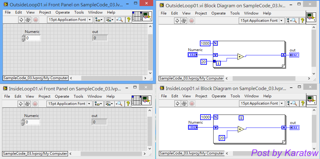 LabVIEW 的深入研究: [原創] Constant inside/outside loops