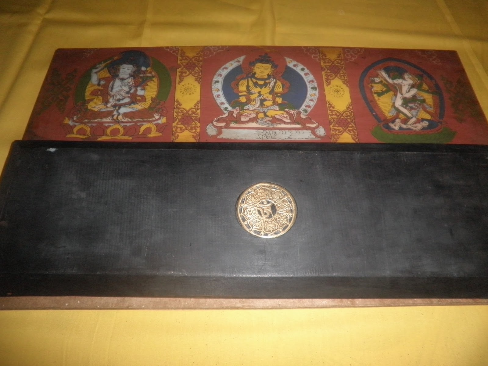 Tibetan Healing Amulet: Old Pecha Tibetan Book